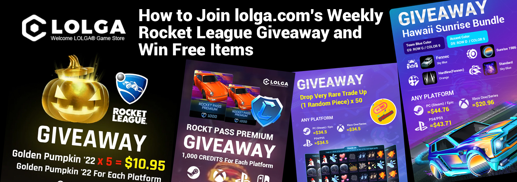 How to Join lolga.com's Weekly Rocket League Giveaway and Win Free Items